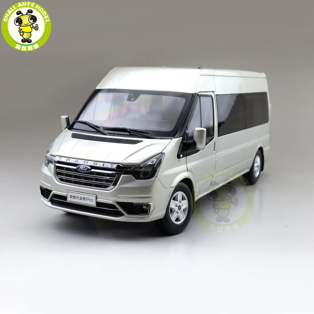 1/18 Ford Transit Pro With Lights Van Cargo Mpv Diecast Model Car Toys ...
