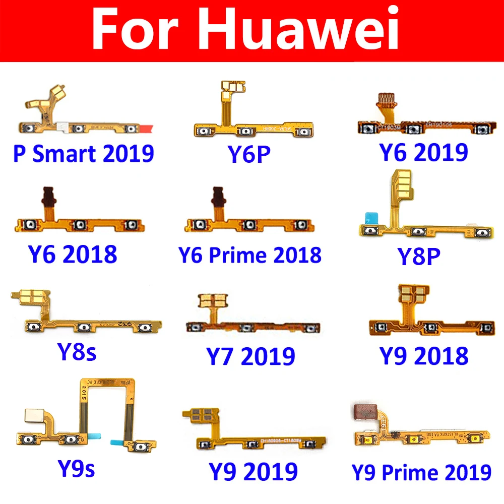 Power On Off Volume Side Button Key Flex Cable For Huawei Y5 Y6 Y7 Y9 ...
