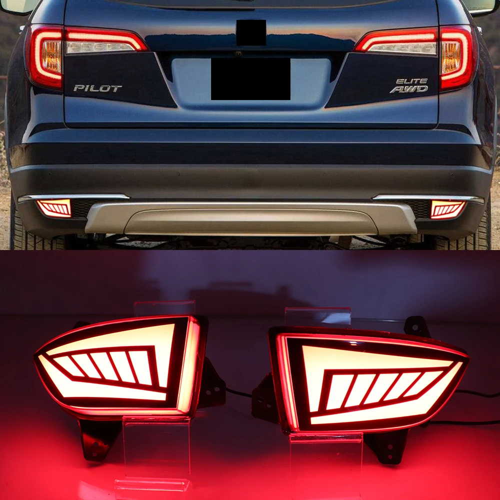 2PCS-Auto-LED-Rear-Bumper-Reflector-Light-turn-signal-For-Honda-Pilot ...