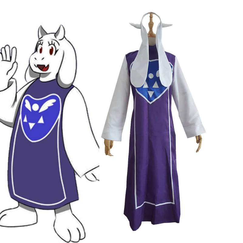 Game Undertale Toriel Cosplay Costume Women/men Dress Halloween ...
