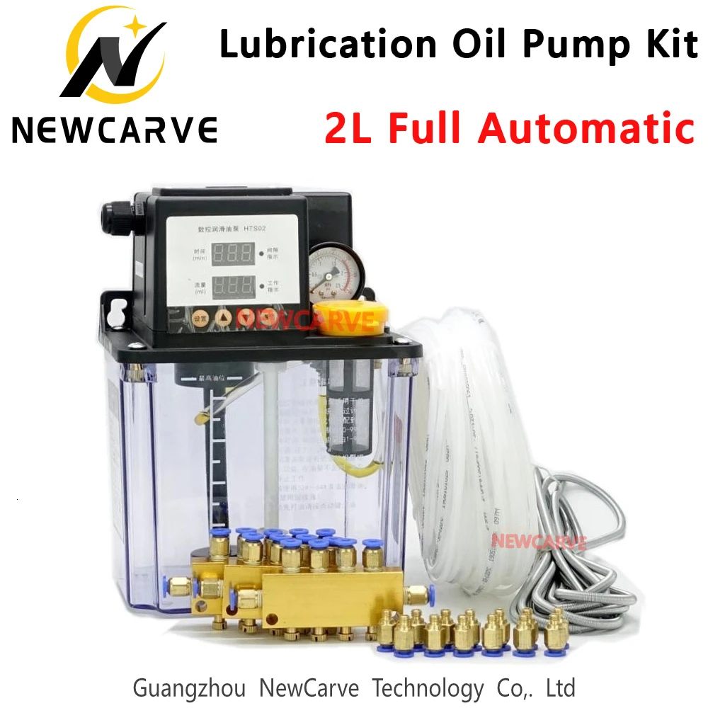 Cnc Automatic Lubrication Oil Pump 2l Set Digital Electronic Timer Gear ...