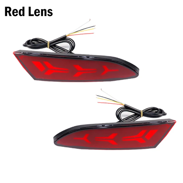 Red LED Rear Bumper Reflectors Lights For 2012-2014 Ford Focus Tail ...