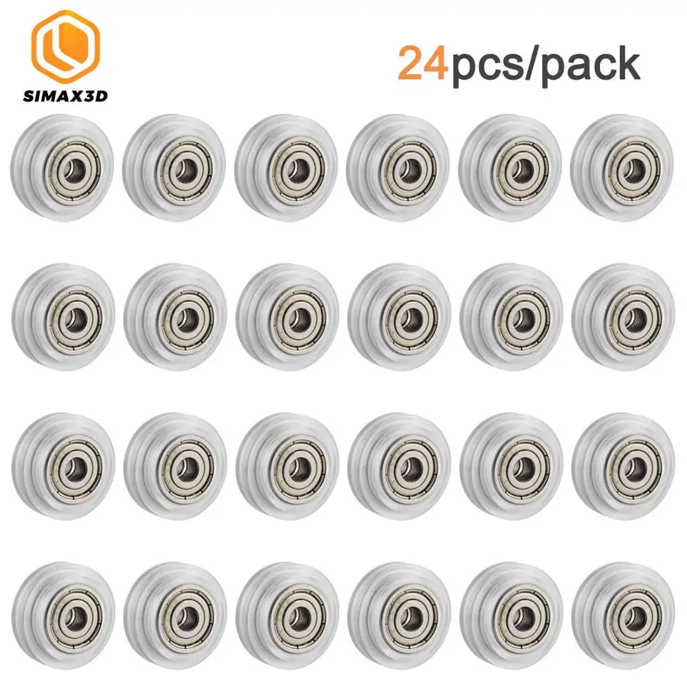 SIMAX3D 12/24PCS CNC Polycarbonate POM Pulley Wheel with 625zz Bearings ...