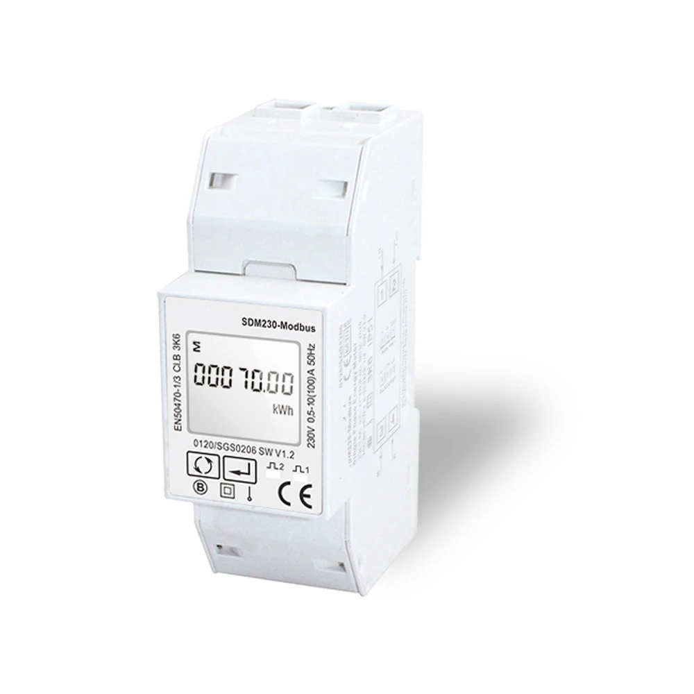 5(100)A Single Phase 230V Din Rail Meter , Electricity Kwh Meter, Multi-function Energy Meter ...