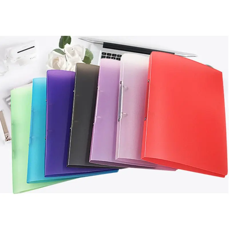 A4-Ring-Binder-Colorured-Transparent-Loose-leaf-Paper-File-Folder ...