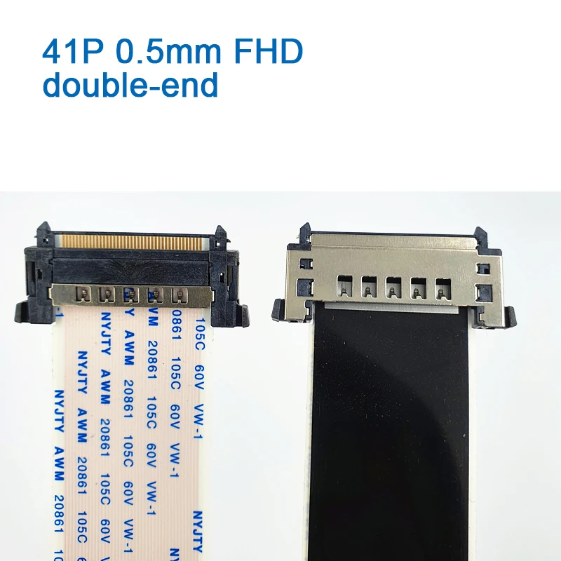 10Pcs 41Pin 4K FFC FPC 60HZ flexible flat cable V-by-One HD screen LVDS cable 41P double head 0 ...