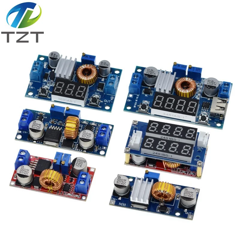 Xl4015 5a dc para dc cc cv bateria de lítio step down placa de carregamento led conversor de ...