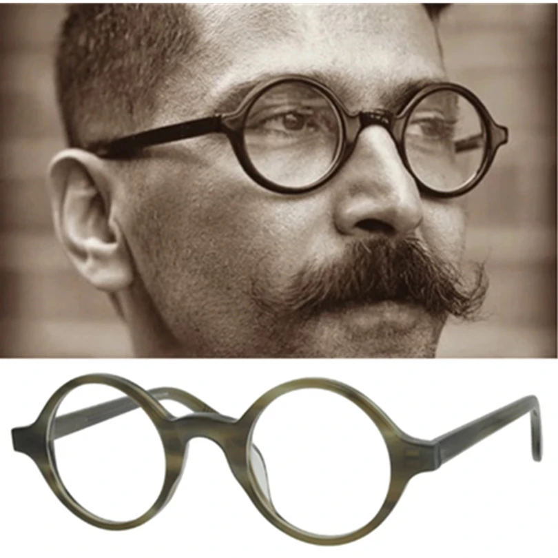 America-Brand-Retro-Round-Acetate-Glasses-Frame-Men-Women-Optical ...