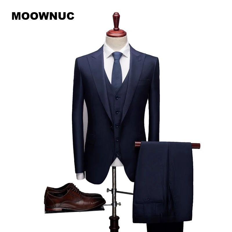 Moownuc masculino 2019 nova chegada casual listrado ternos ternos de ...