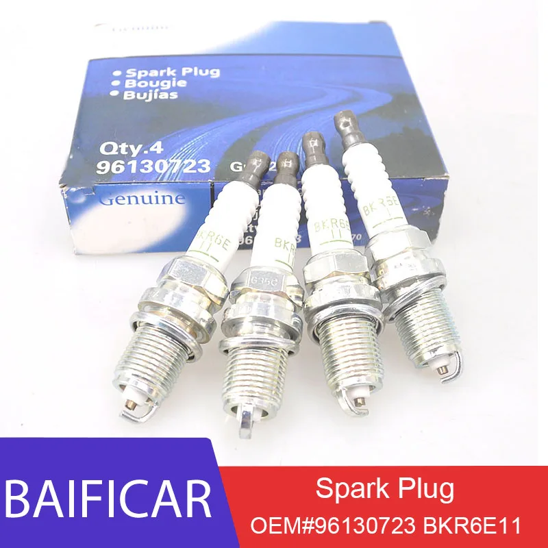 Baificar 새로운 정품 4 개 이리듐 점화 플러그 96130723 BKR6E11 뷰익 엑셀 대우 쉐보레 아베오 폰티악 ...