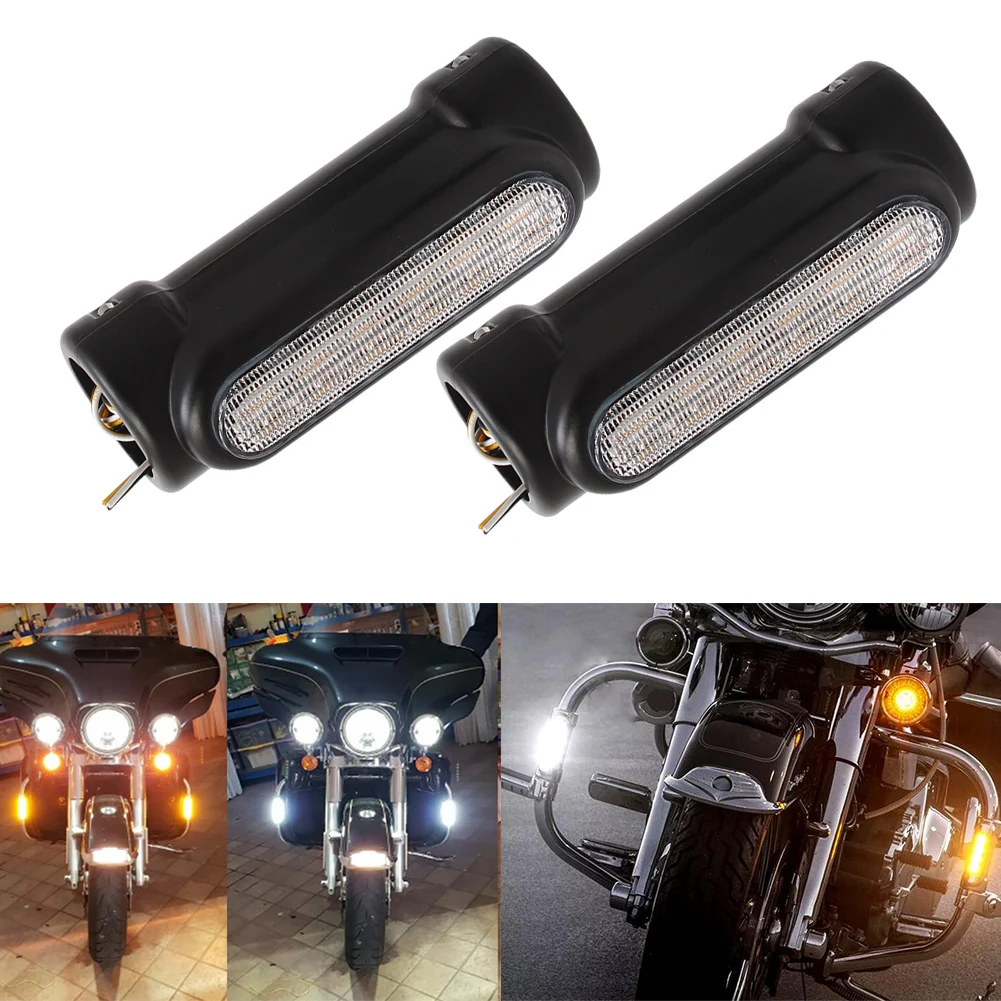 Motorcycle-Universal-1-25-Highway-Crash-Bars-Switchback-Driving-LED ...