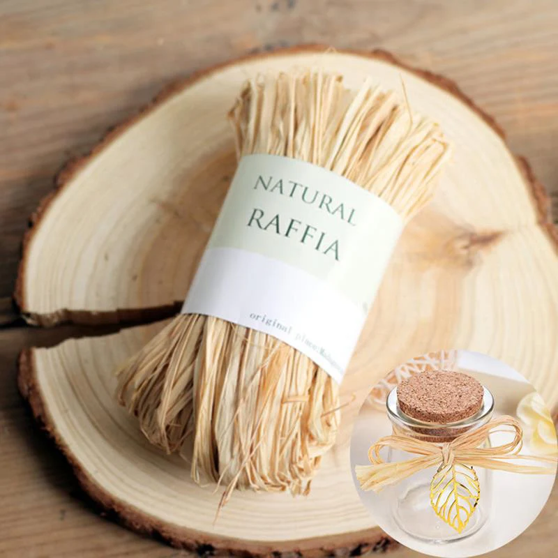 Cuerda-de-rafia-Natural-cuerda-de-paja-para-decoraci-n-de-bodas-regalos ...