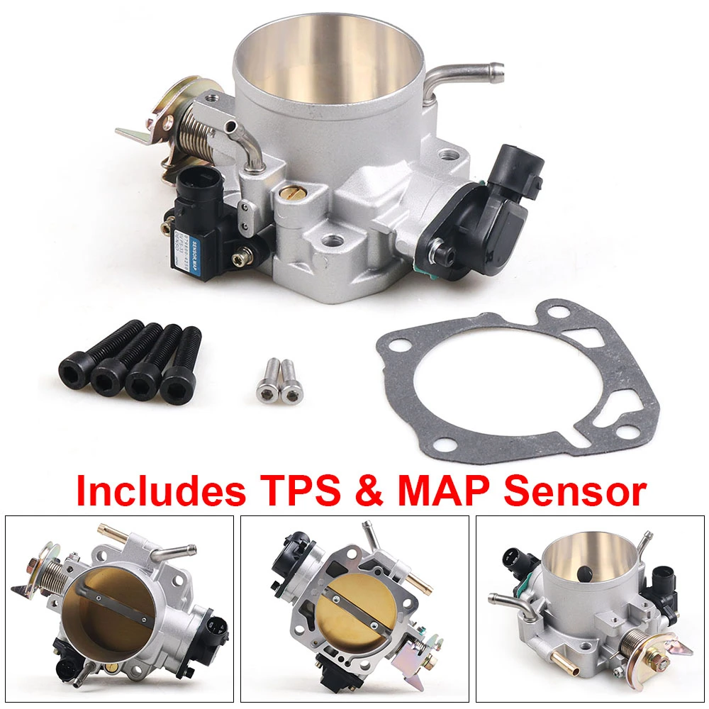 70mm Throttle Body W/ Tps & Map Sensor For Honda Civic Si Acura B/d/f/h ...