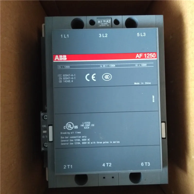 ABB 3-ploe contactors AF series AC/DC operated 1NC+1NO 1250A AF1250-30-11-68 AF1250-30-11-68 ...