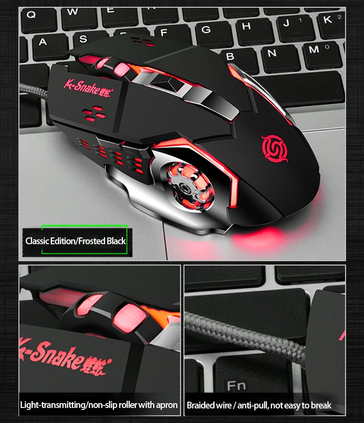 Usb 유선 게임용 마우스 3200 dpi 조정 가능한 6 버튼 led 백라이트 게임용 마우스 데스크탑 pc 컴퓨터 노트북 ...