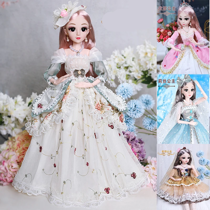60cm princesa bjd boneca menina 18 móvel articulado diy bjd bonecas ...