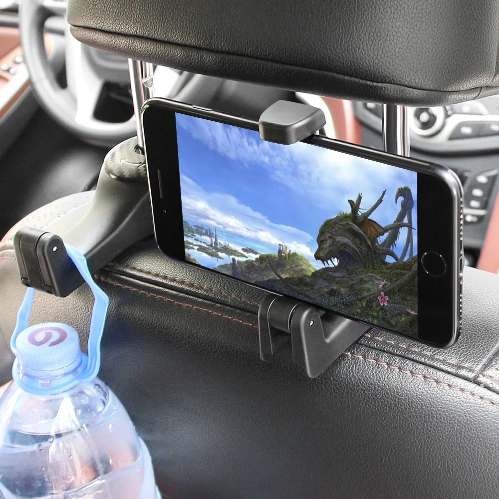 1x Car Headrest Hook 2in1 Multifunction Clips Hooks For Kia Rio 4 Ceed ...