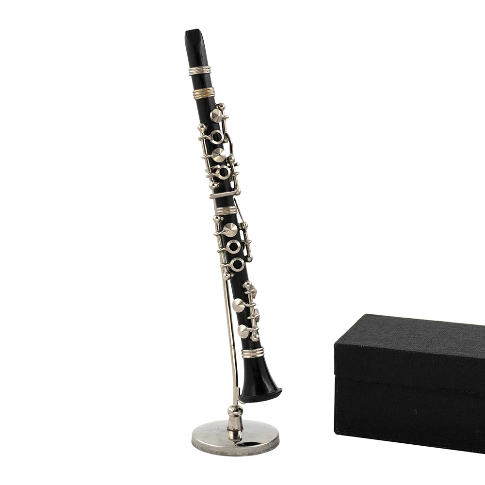 1Pcs Miniature Alloy Clarinet Model with Support Mini Musical ...