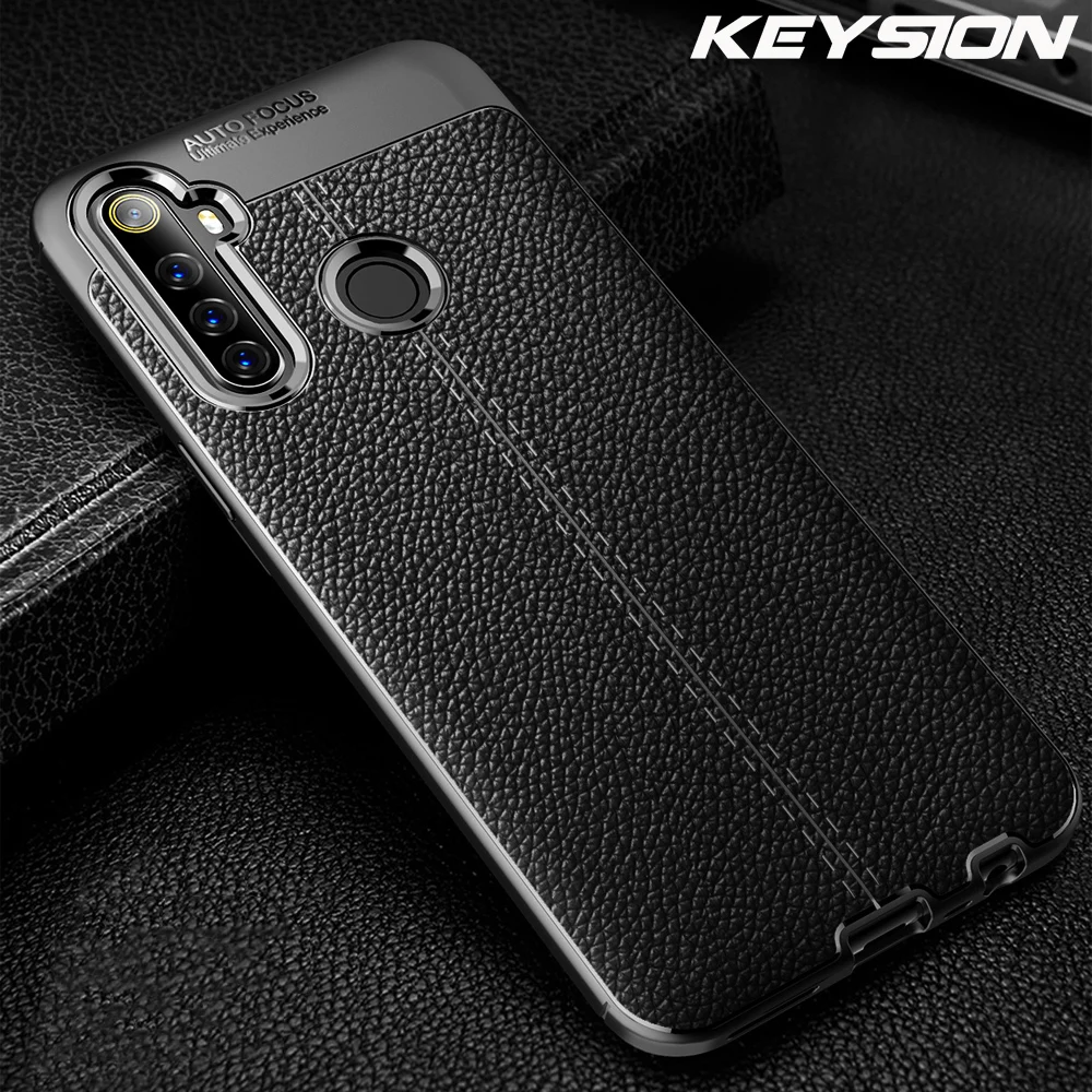 KEYSION Shockproof Case for Realme 6i 6 Pro luxury Leather Soft ...