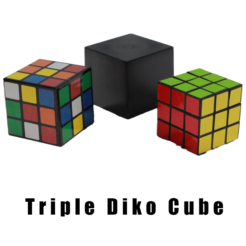 Triple Diko Cube Magic Tricks Props Instant Restore Gimmick Irelia ...