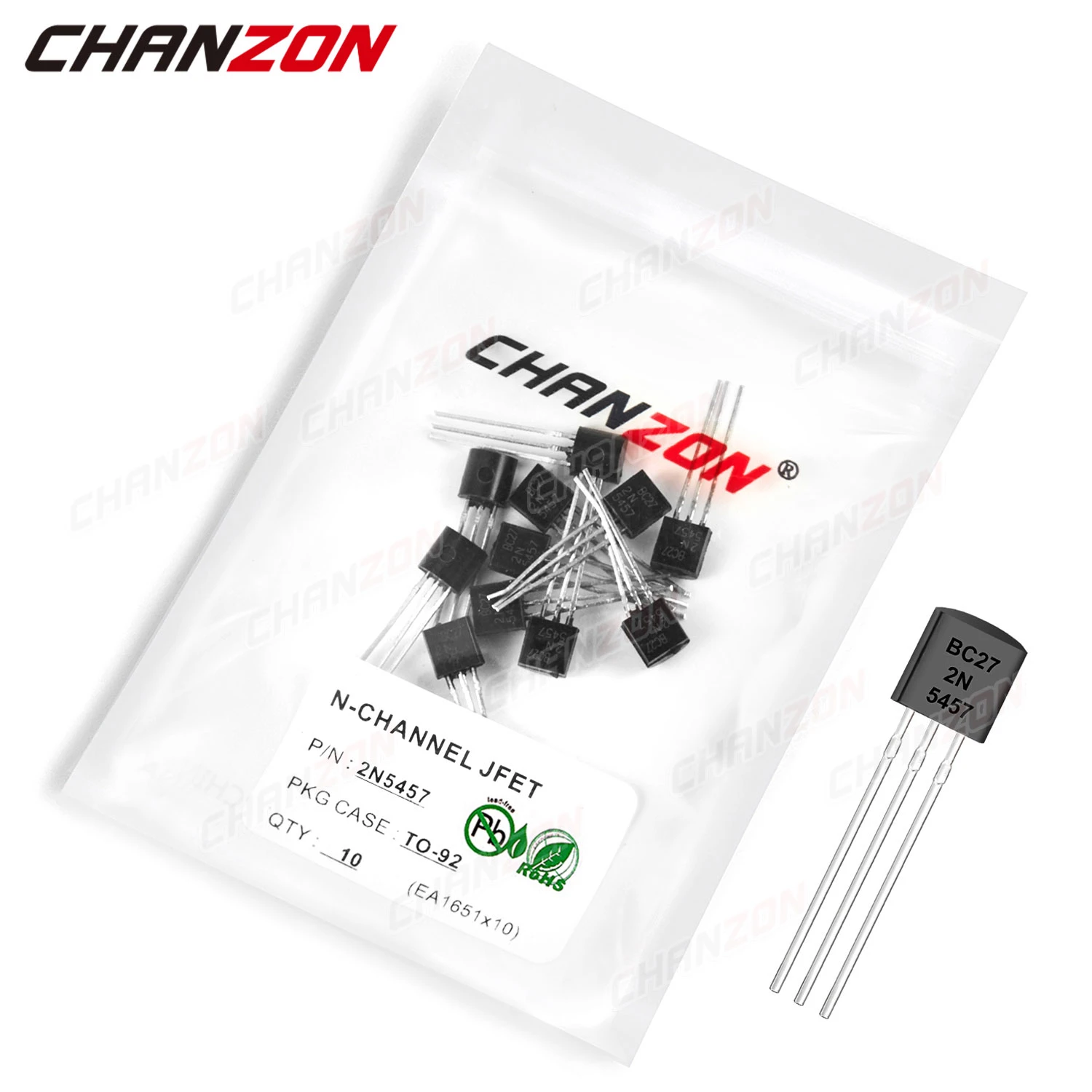 10Pcs 2N5457 TO 92 N Channel Audio Amplifier Transistor Bipolar Junction BJT Triode Tube Fets ...