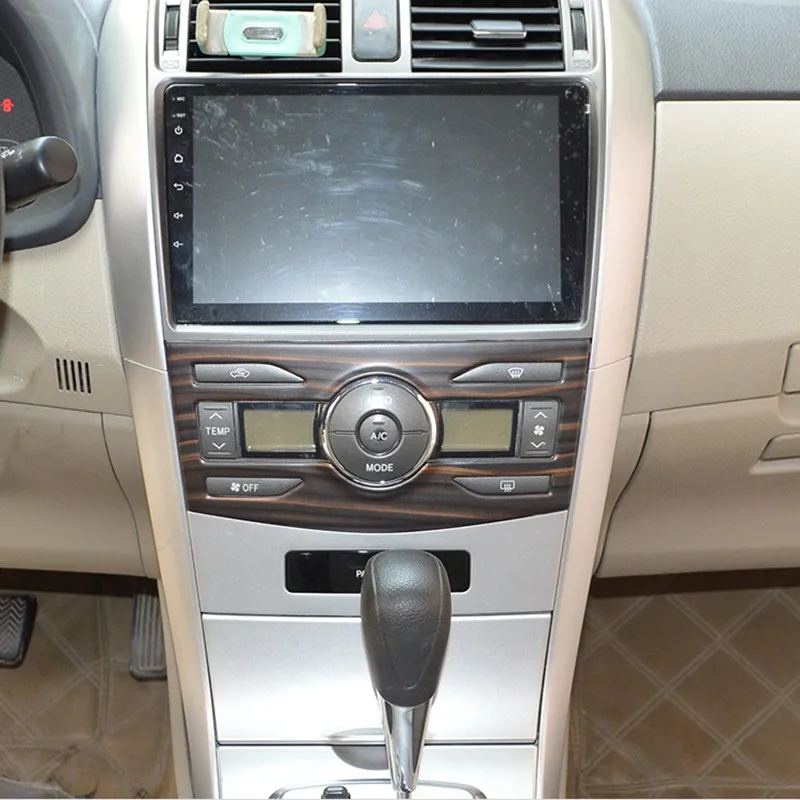 Wood Grain Car Center Console Ac Control Panel Sticker Cover Styling ...