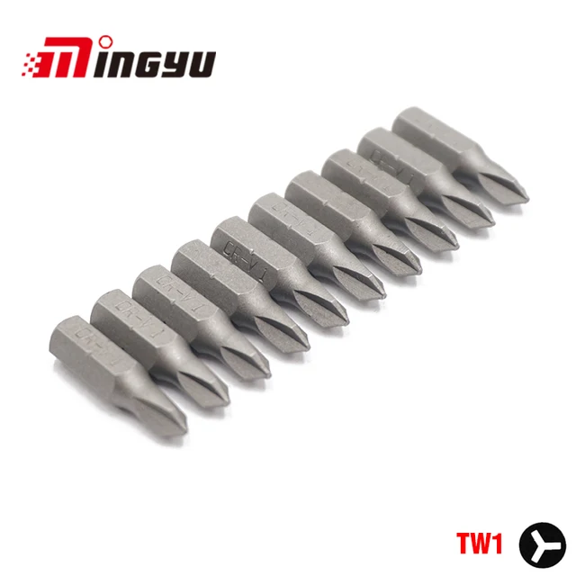 10Pc 1/4" 25mm Tri-Wing TW1 TW2 TW3 TW4 Screwdriver Bit Set Repair ...