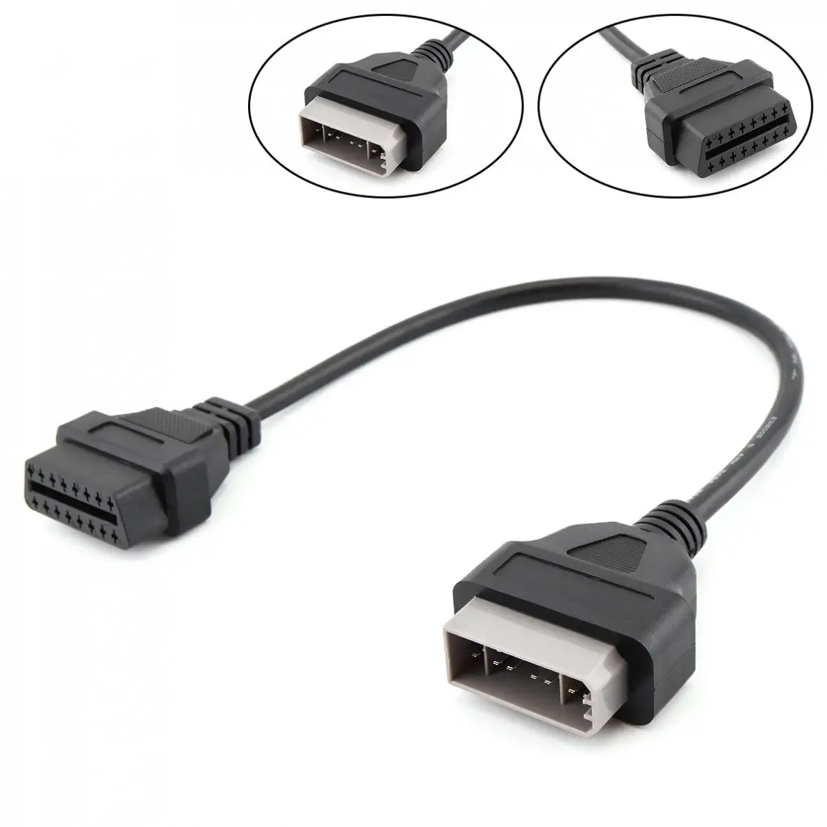 40cm obd ii obd2 14 pinos macho para 16 pinos fêmea ferramenta de diagnóstico do carro auto ...