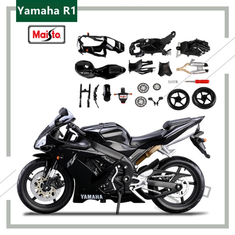 Maisto-Brand-new-1-12-Yamaha-R1-Assemble-DIY-racing-motorcycle ...