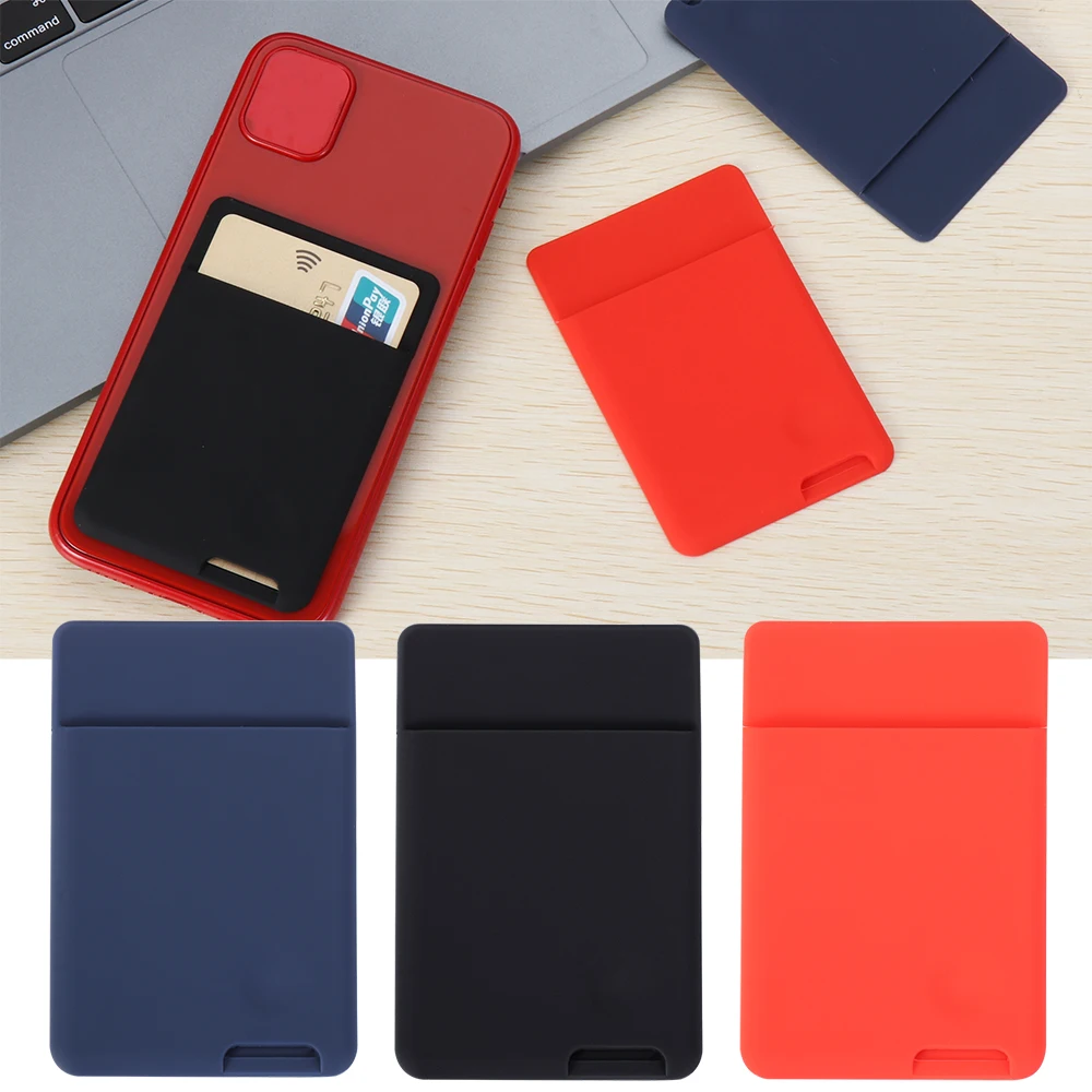 Universal Self-Adhesive Sticker Card Sleeves Phone Wallet Case Stick On ...
