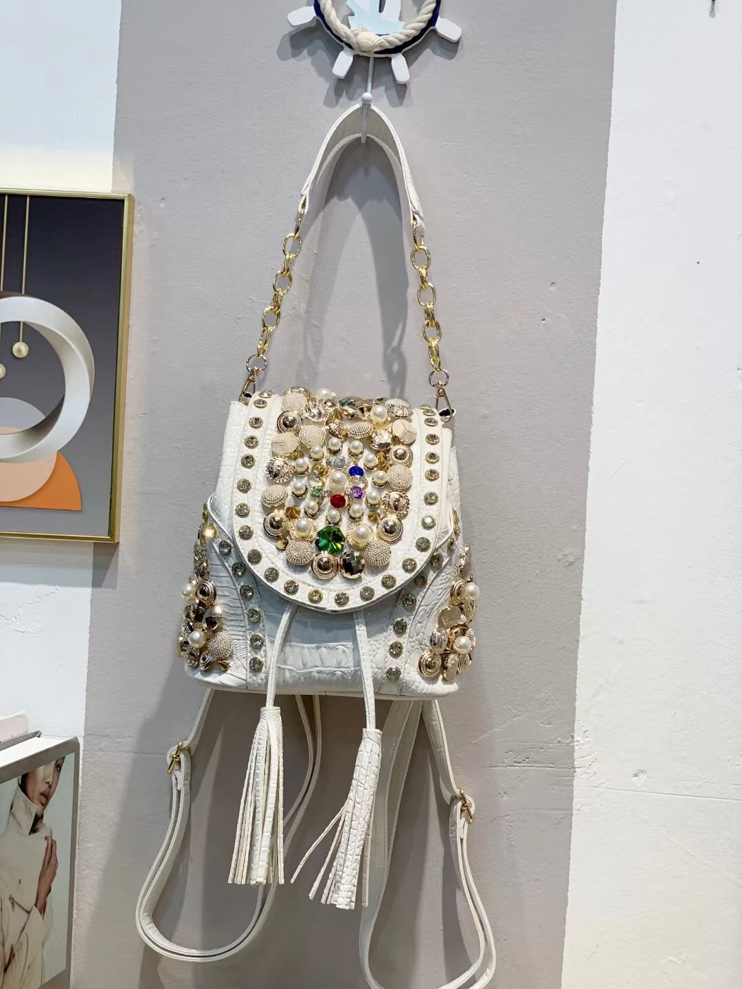 Rhinestone-backpack-female-2021-new-fashion-beaded-diamond-bucket-bag ...