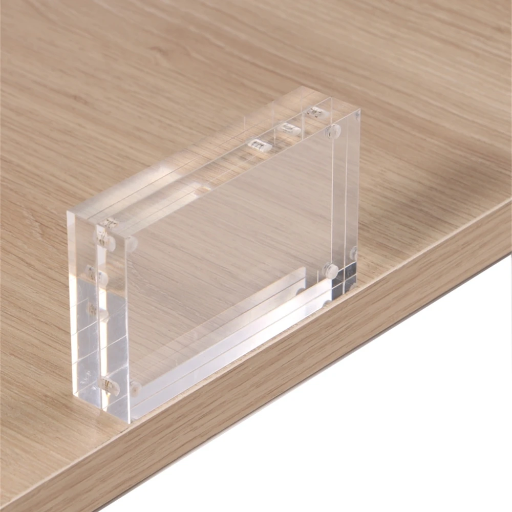 90-55mm-Magnetic-Acrylic-Block-Tabletop-Menu-Display-Stand-Menu-Holder ...