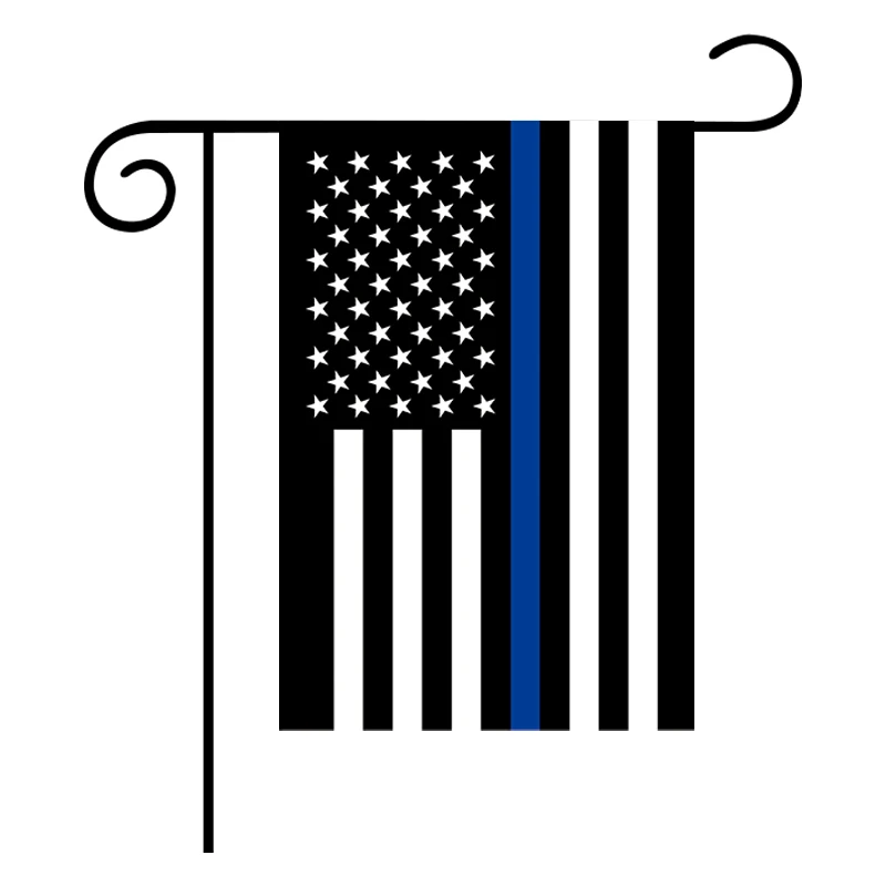 aerlxemrbrae 45cmx30cm Thin Blue Line garden Flag Police Cops Law ...