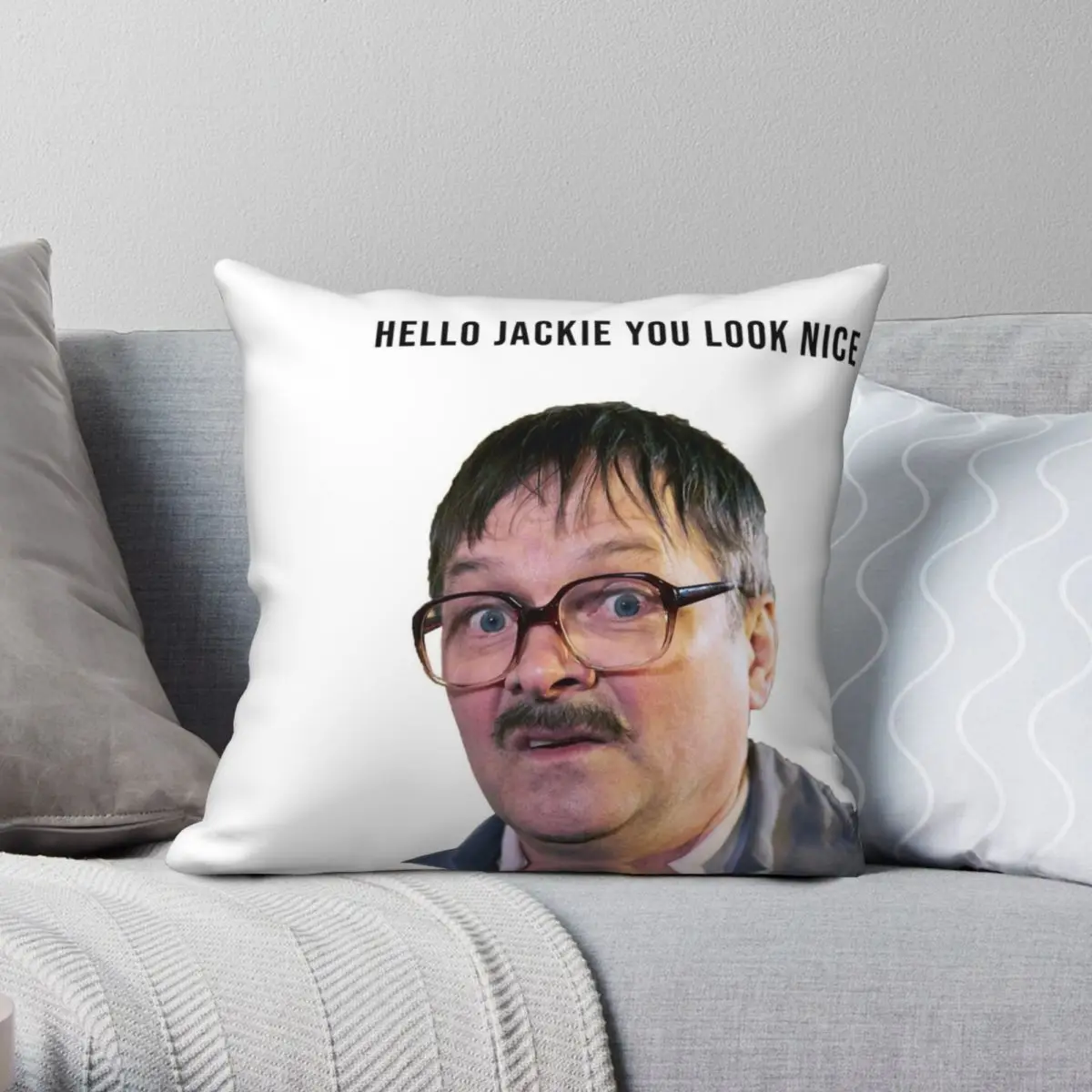 Jim Bell Friday Night Dinner Square Pillowcase Polyester Linen Velvet ...
