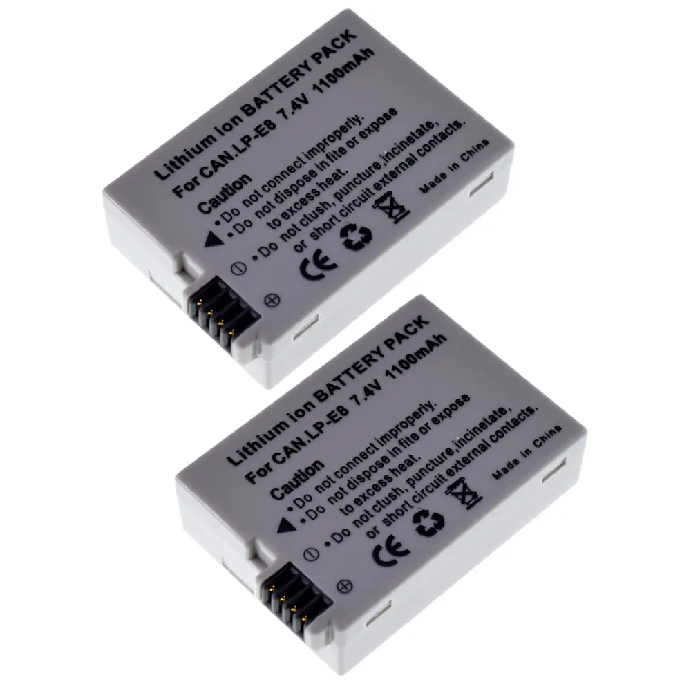 LP-E8 LP E8 LPE8 Battery For Canon EOS T2i, T3i, T4i, T5i Kiss X4 ...
