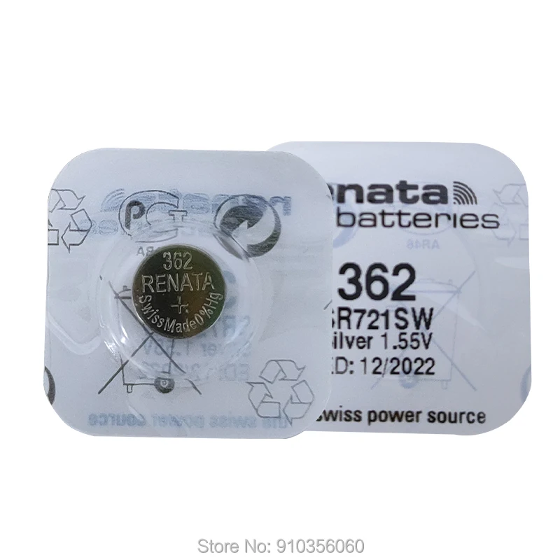 10pc renata Silver Oxide Watch Battery 362 SR721SW 721 1.55V 100% ...