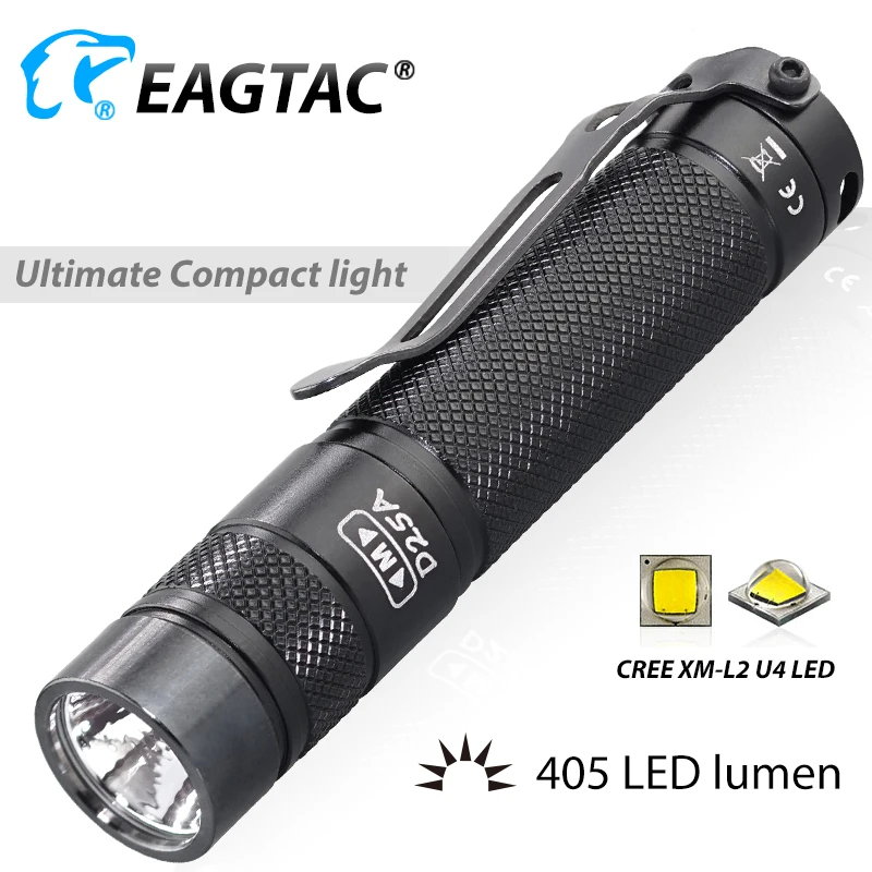 EAGTAC D25A XM L2 Luminus SST20 NW linterna LED 405 lúmenes AA batería ...