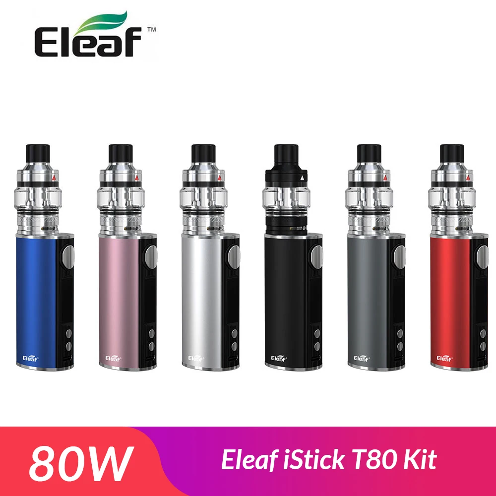 Original Eleaf Istick T80 Kit 80w With Pesso Tank Built In 3000mah Battery Ef Coil Head 0.3ohm ...