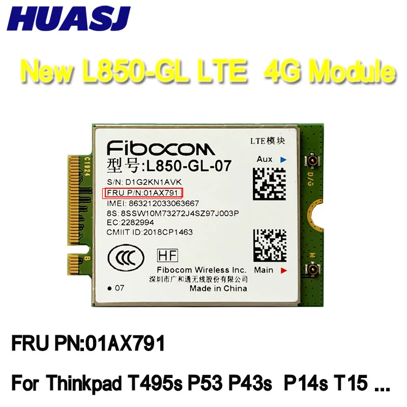 Fibocom 4G LTE Sem Fio Cartão Para Lenovo Thinkpad T495s P53 P43s M.2 ...