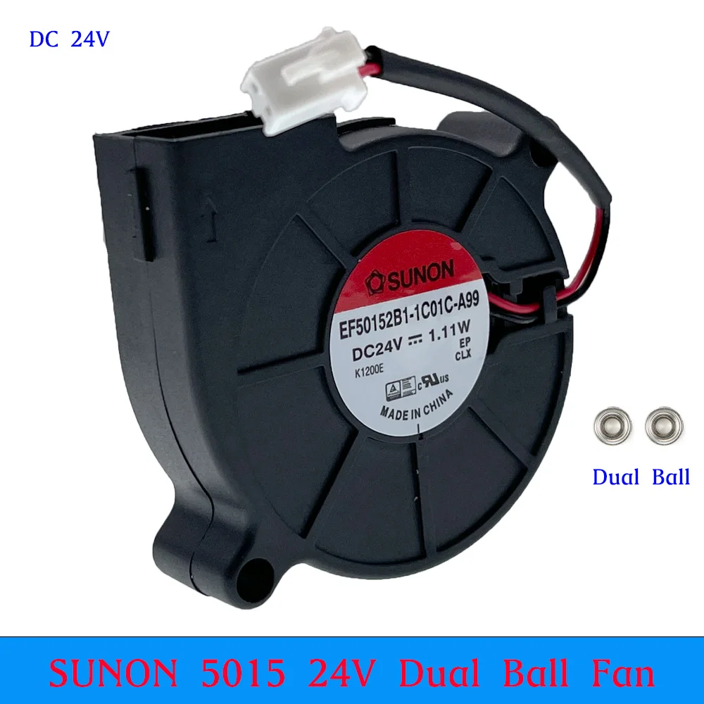 Original Sunon 3D Printer Blower Fan 5015 DC 24V 1.11W Dual Ball ...