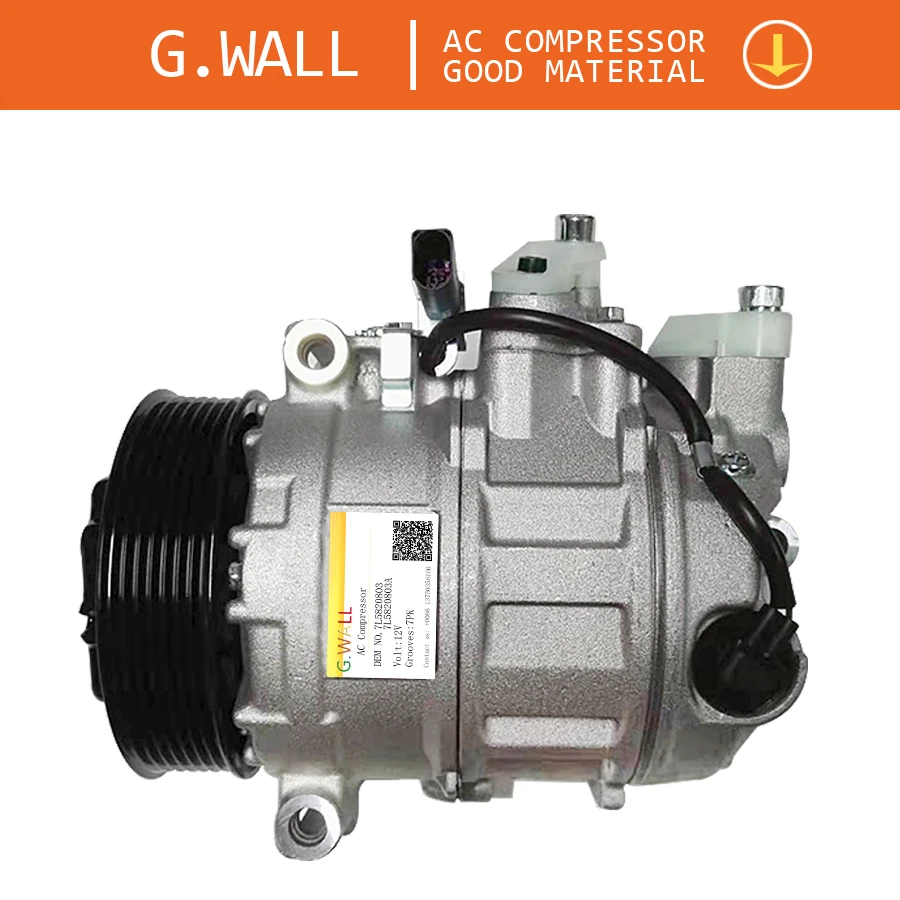For 7seu17c Air Conditioning Ac Compressor For Porsche Cayenne 4.8l ...