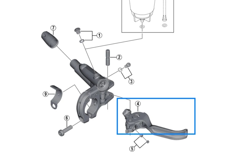 Shimano XT BL M8000/M8100 lever member unit Y8MX98010 Y8MX98020 ...