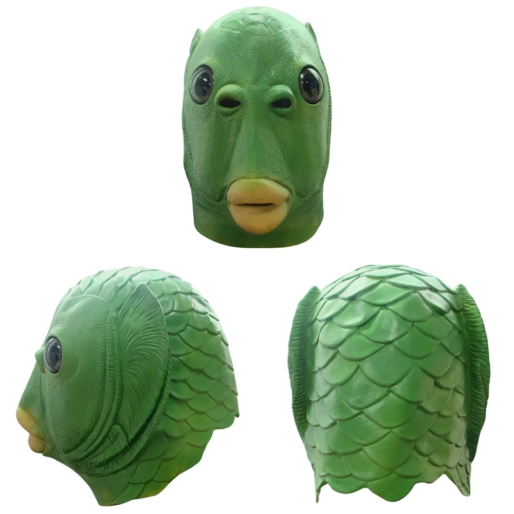 Halloween Green Fish Cosplay Mask - AllCosplay.com