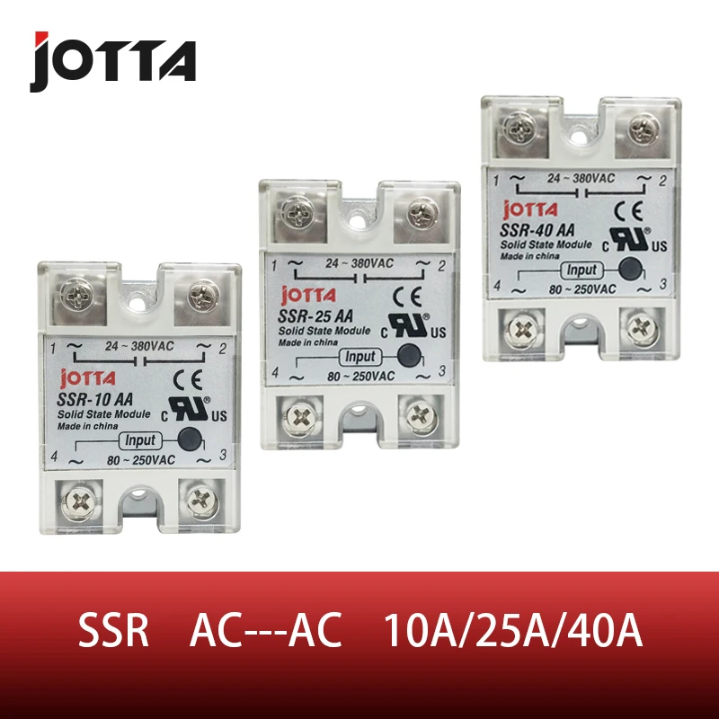 Ssr -10aa 25aa 40aa Ac Control Ac Ssr White Shell Single Phase Solid State Relay With Plastic ...