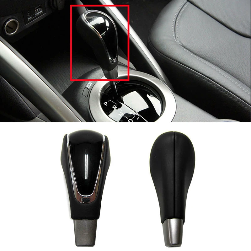 Auto-Leather-Gear-Shift-Lever-Knob-Black-for-hyundai-Veloster-2011-2017 ...