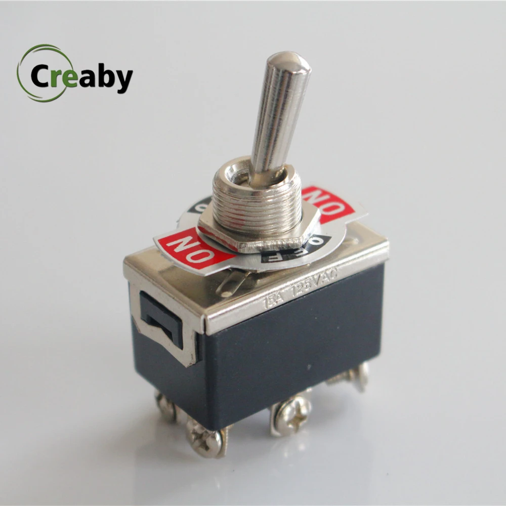 Interruptor de palanca pesada ON OFF ON, 3 posiciones, 6 pines, DPDT, interruptores de ...