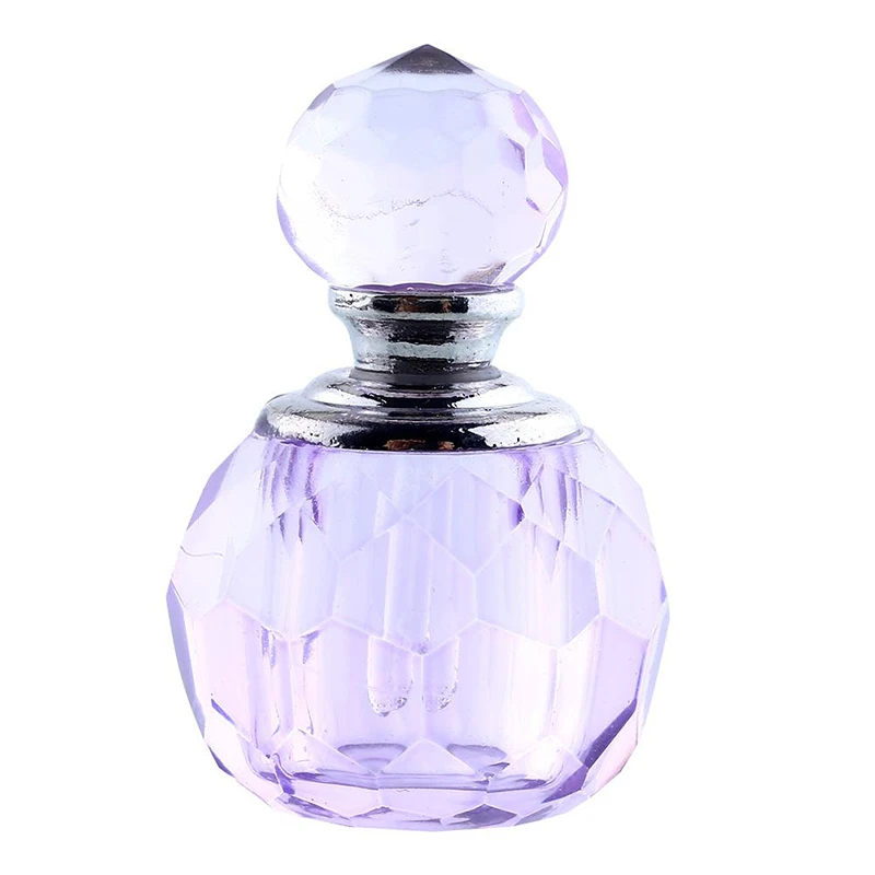 Frasco de perfume roxo pequeno, frasco de vidro vazio, cristal roxo ...