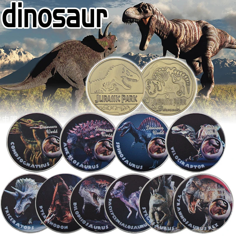WR-Tyrannosaurus-Rex-Jurassic-Time-Dinosaur-World-Animal-Metal-Coin ...