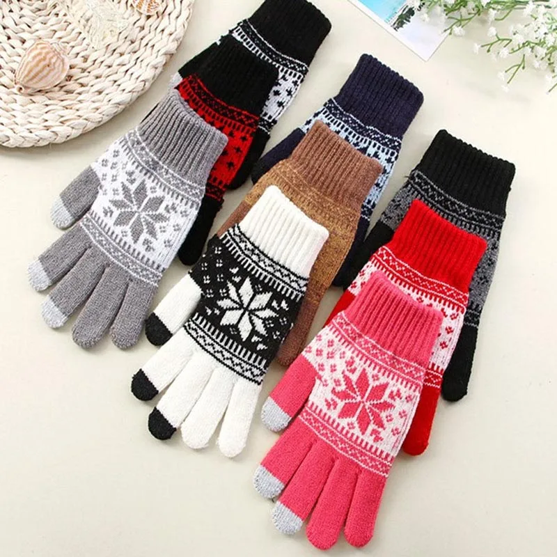 Creative-Fashion-Snowflake-Printing-Gloves-Mobile-Phone-Touch-Screen ...