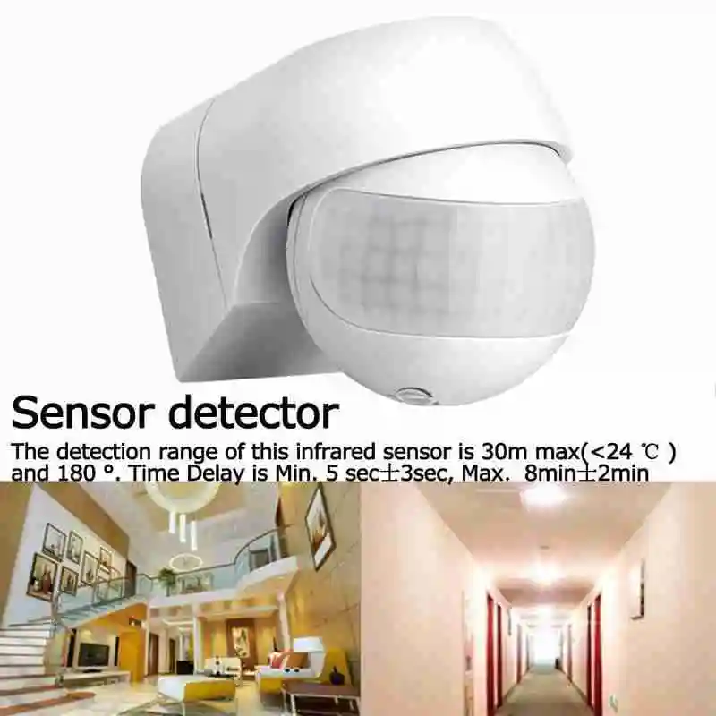 Motion Sensor 110v~230v Motion Detector Automatic Infrared PIR Sensor ...
